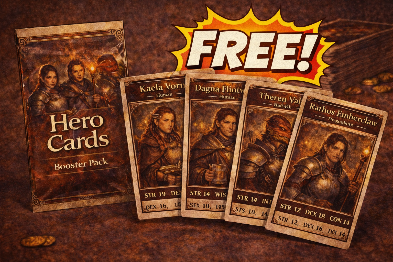 Free Demo -- 4 NPC Printable Cards for DnD 5e and Fantasy RPGs – Game-Dex